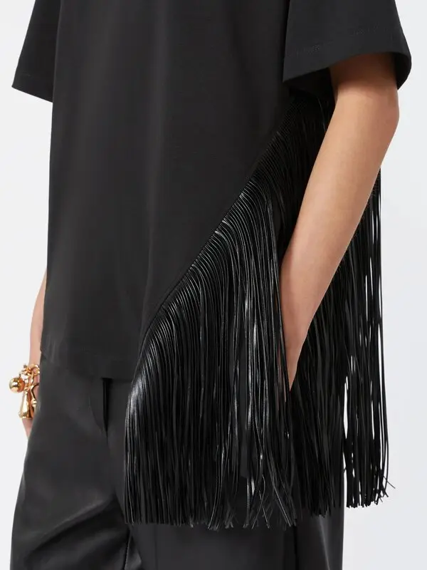 Sportmax Short Sleeve T-shirt With Fringe Detail