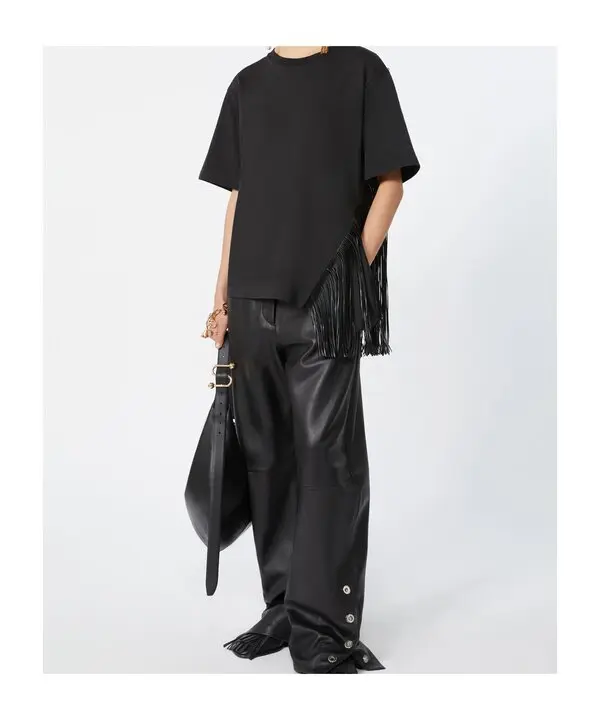 Sportmax Short Sleeve T-shirt With Fringe Detail