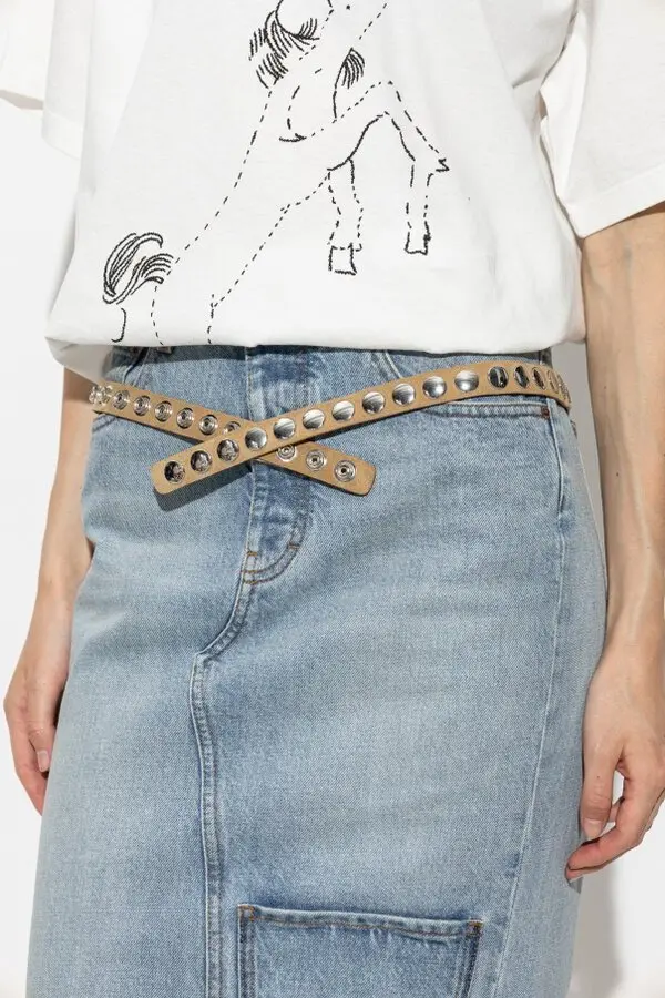 IRO PARIS Riveted Belt - Sand