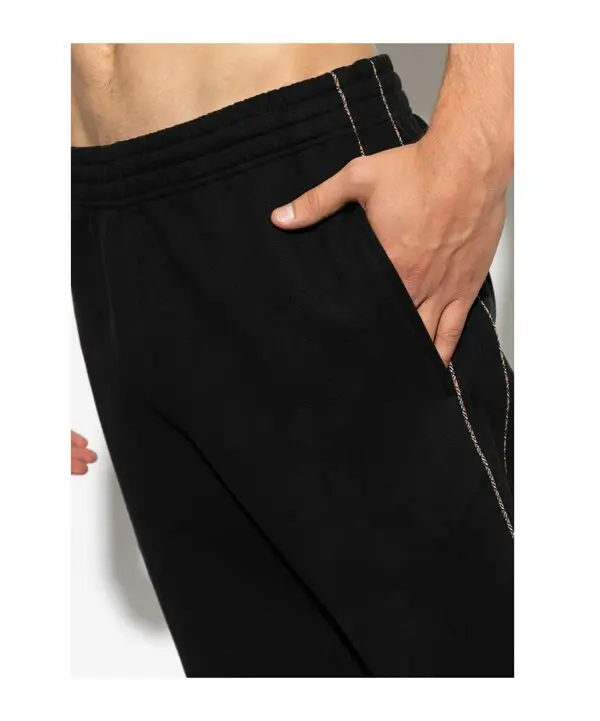 Burberry Sid Side-stripe Joggers - Black