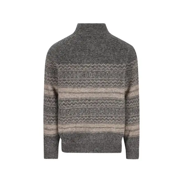 Brunello Cucinelli Zip-up High Neck Cardigan - Black