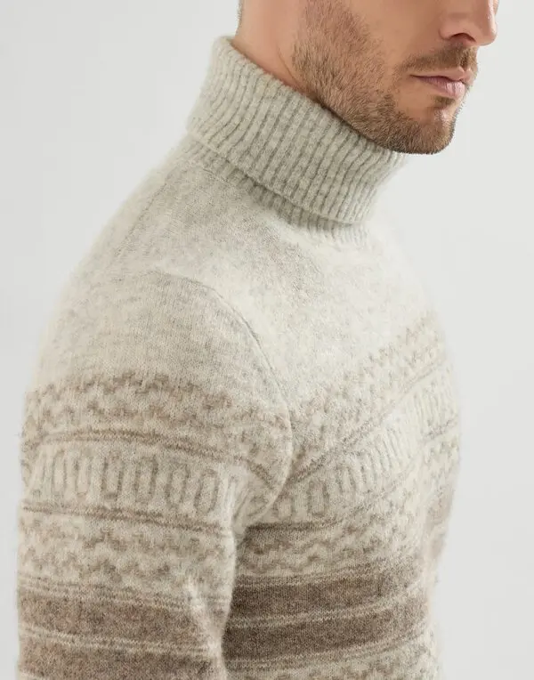 Brunello Cucinelli Fair Isle Turtleneck Sweater