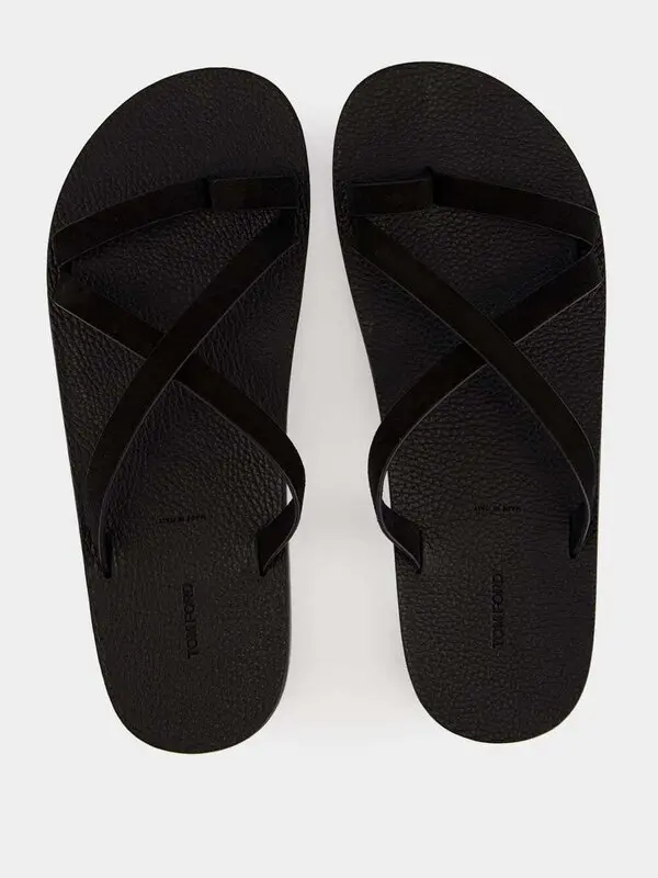 TOM FORD Cross-strap Slippers