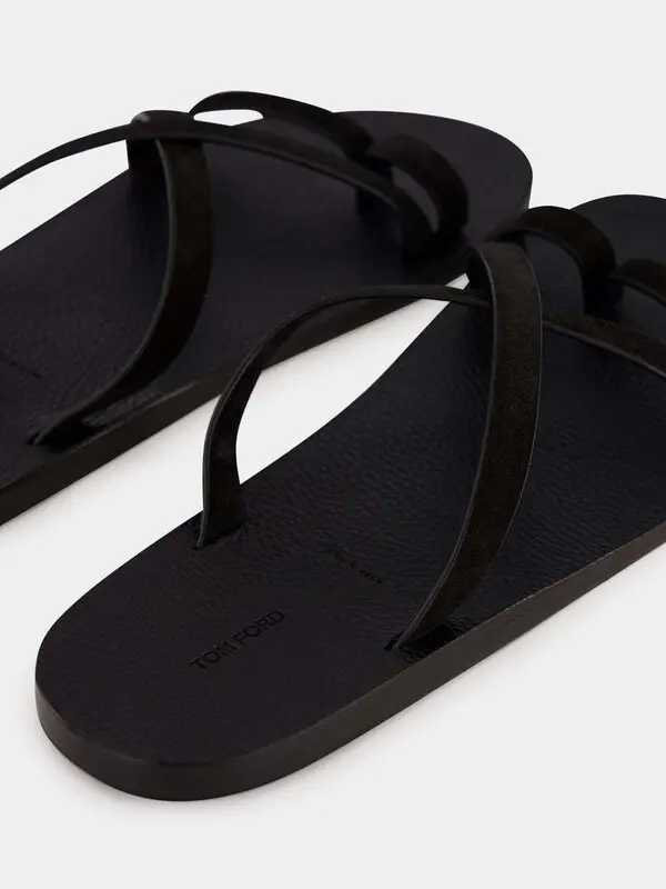 TOM FORD Cross-strap Slippers