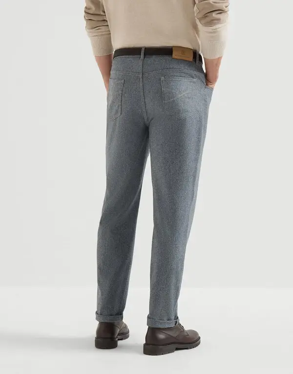 Brunello Cucinelli Wool Flannel Five-pocket Trousers