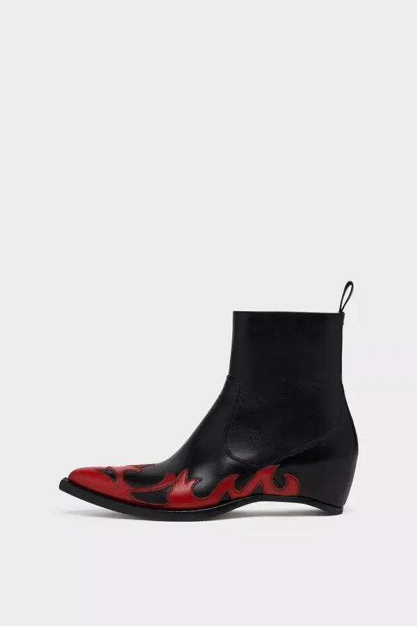 MAISON MARGIELA Flame Wedge Ankle Boots - Black