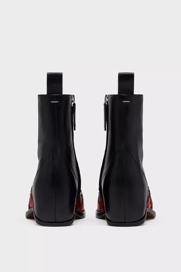 MAISON MARGIELA Flame Wedge Ankle Boots - Black