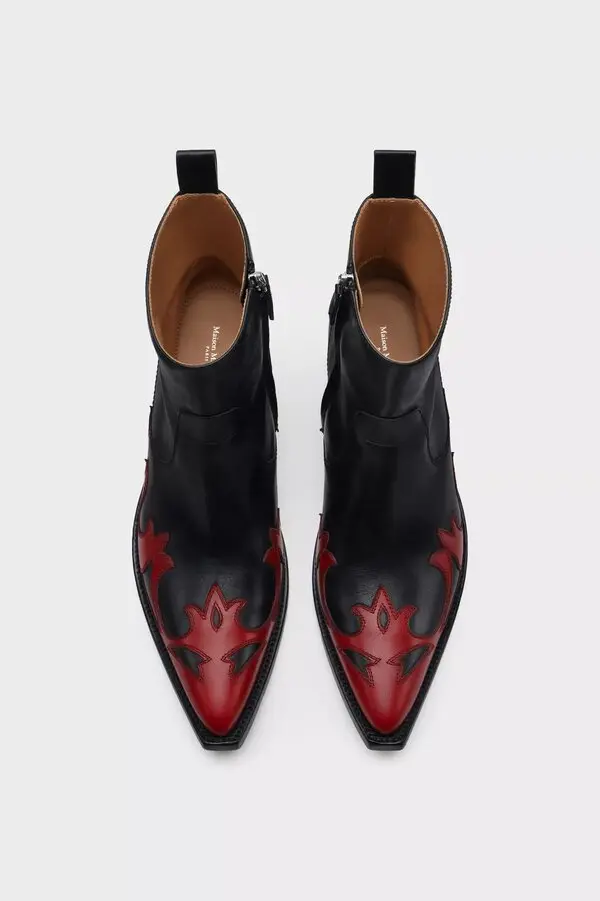 MAISON MARGIELA Flame Wedge Ankle Boots - Black