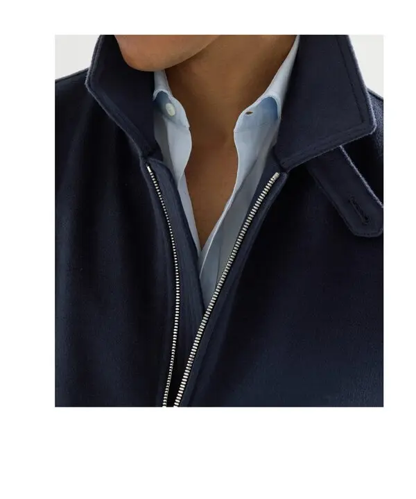 Brunello Cucinelli Zip Bomber Jacket - Navy Blue