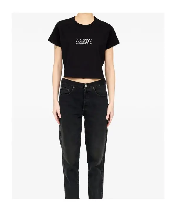 MAISON MARGIELA Cropped Logo T-shirt