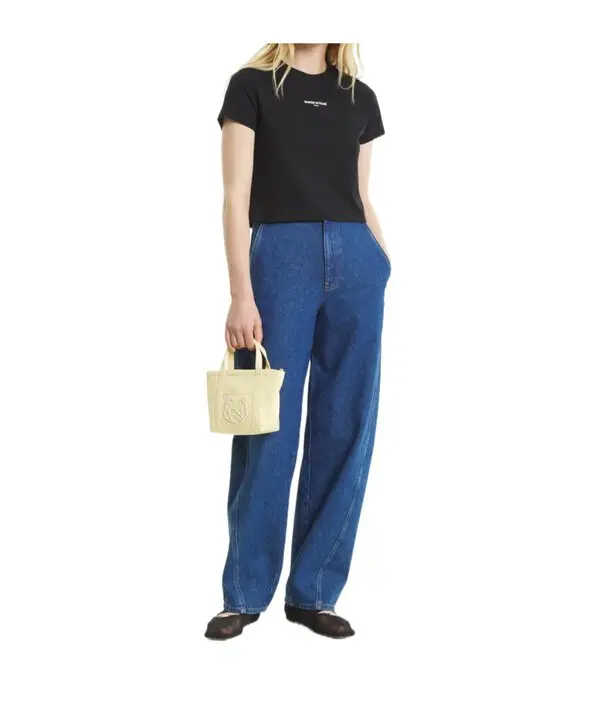 Maison Kitsuné Logo Embroidered T-shirt