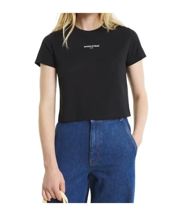 Maison Kitsuné Logo Embroidered T-shirt