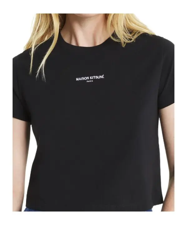 Maison Kitsuné Logo Embroidered T-shirt