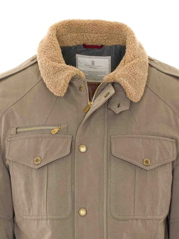 Brunello Cucinelli Drawstring Waist Zip-up Jacket - Medium Gray