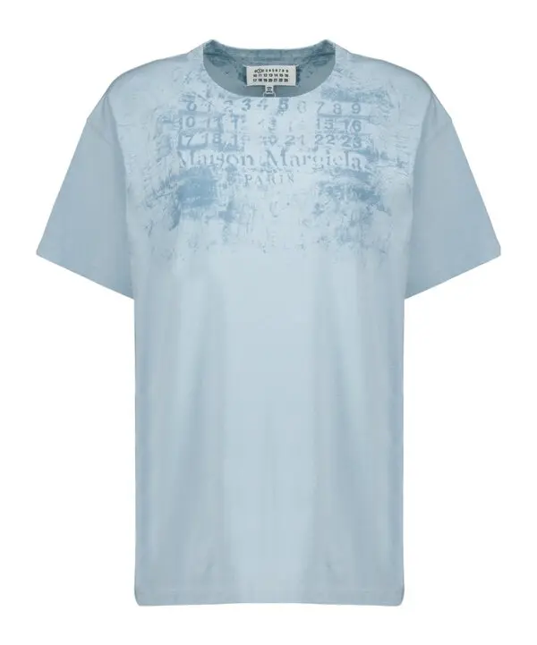 MAISON MARGIELA Numeric Logo Printed T-shirt - Blue