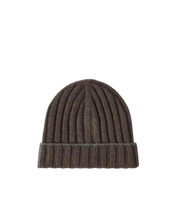 Brunello Cucinelli Rib-knit Beanie Hat - Brown