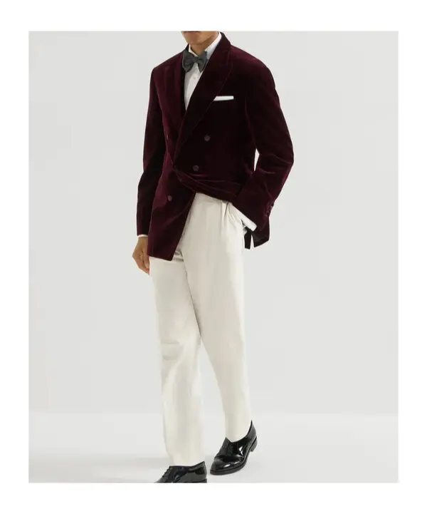 Brunello Cucinelli Double-breasted Blazer - Bordeaux