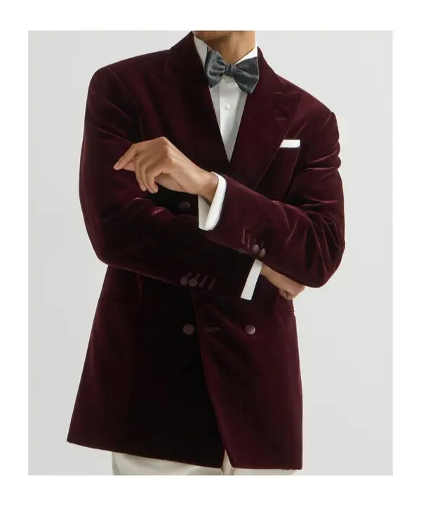 Brunello Cucinelli Double-breasted Blazer - Bordeaux