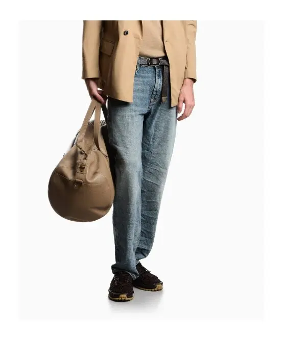 Emporio Armani Regular Fit Five-pocket Whiskered Denim Jeans