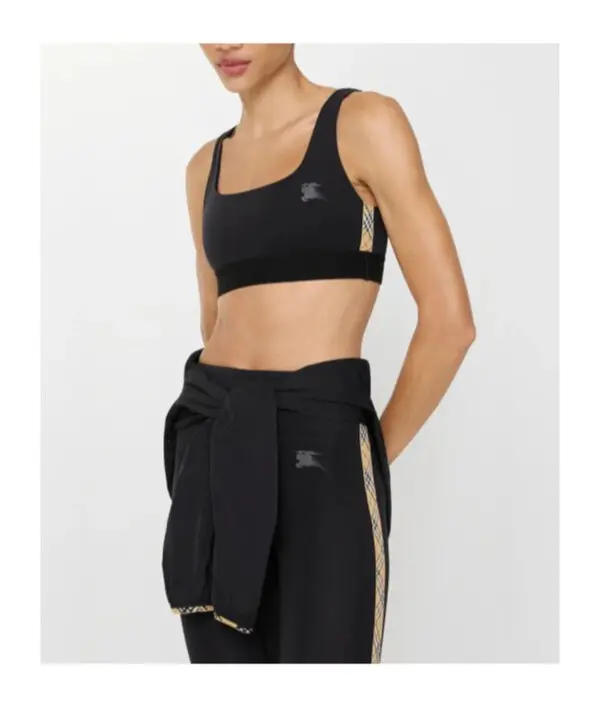 Burberry Check Trim Stretch Bra Top