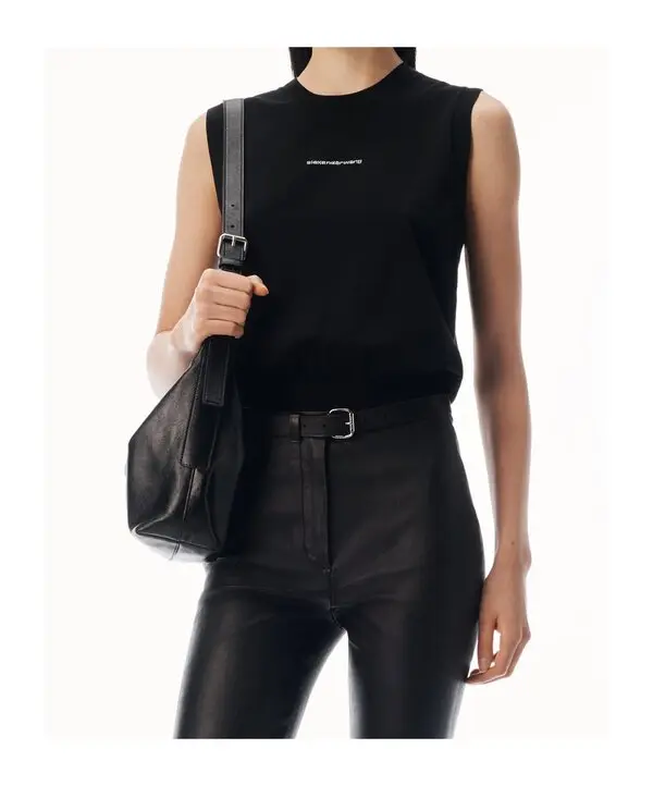 Alexander Wang Crystal-logo Tank Top