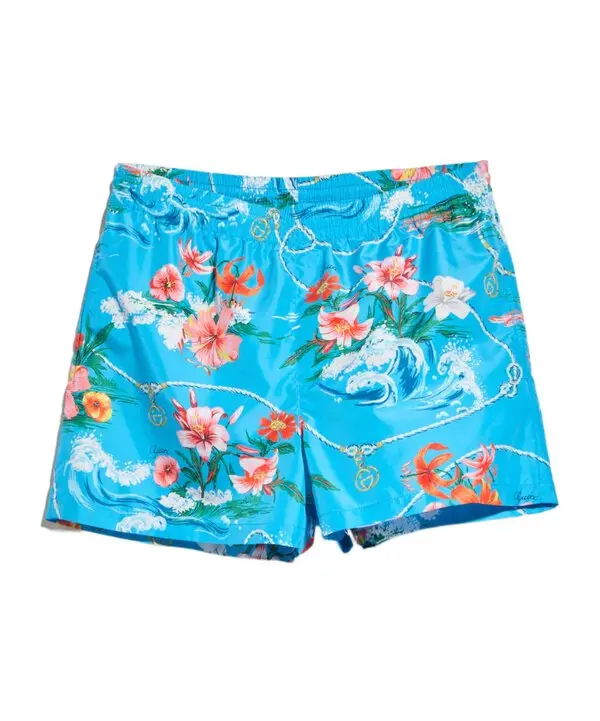 Gucci Floral Print Polyester Poplin Swim Shorts - Multi-color