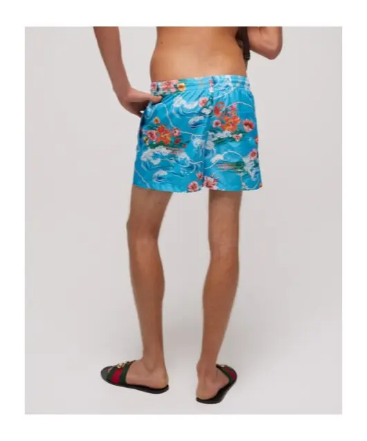 Gucci Floral Print Polyester Poplin Swim Shorts - Multi-color