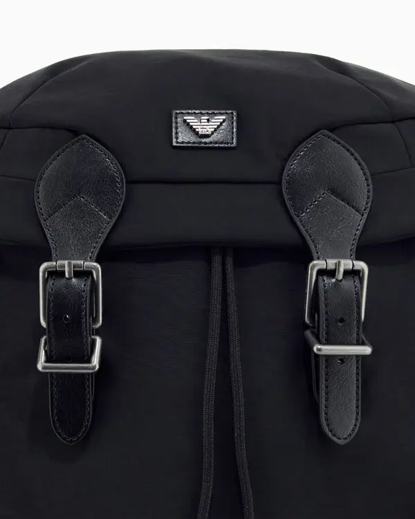 Emporio Armani Leather Buckle Backpack