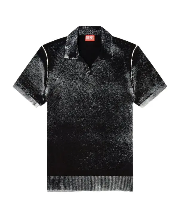 DIESEL® Short-sleeved V-neck T-shirt - Black