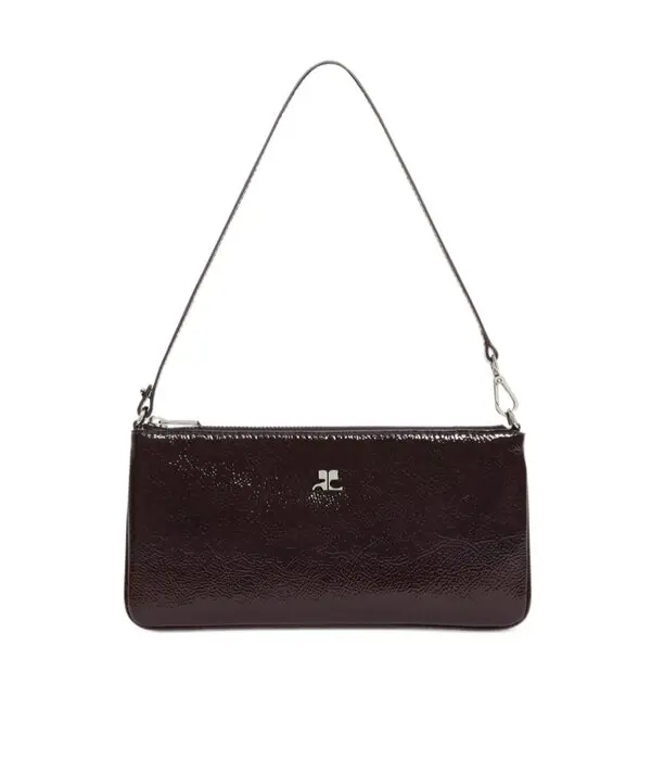 COURREGES Logo-plaque Maplack Tote Bag - Black