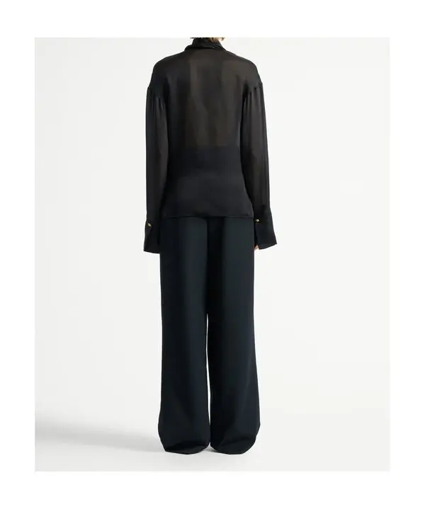 Balmain Silk Shirt With Tie Detail