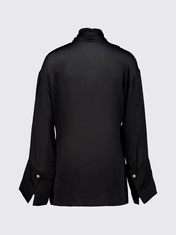 Balmain Silk Shirt With Tie Detail
