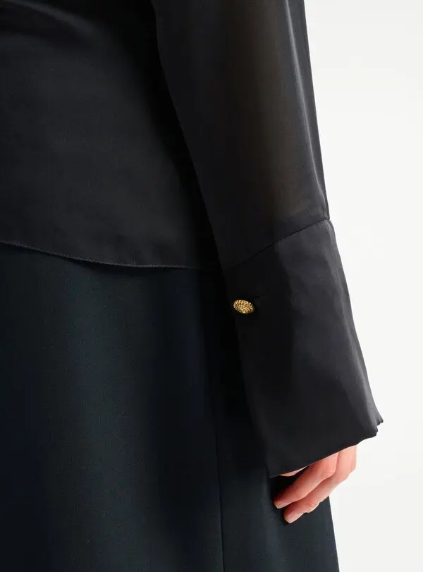Balmain Silk Shirt With Tie Detail