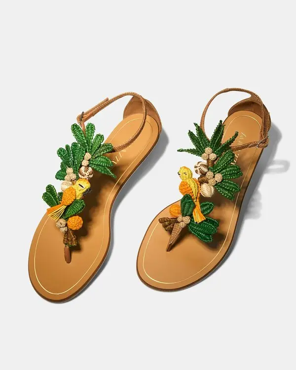 AQUAZZURA Birdsong Flat Sandals