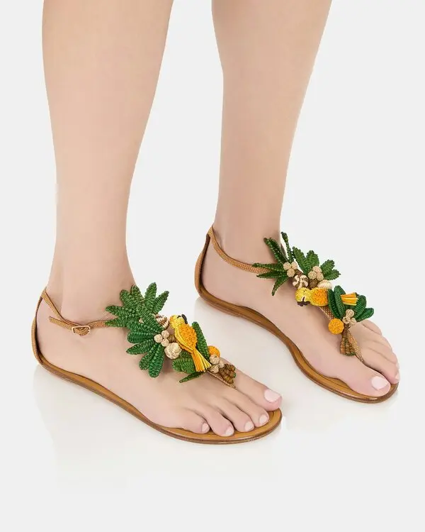 AQUAZZURA Birdsong Flat Sandals