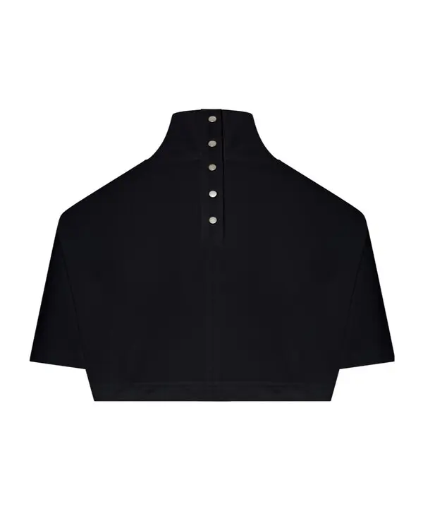 Alaïa Cropped High Neck T-shirt - Black
