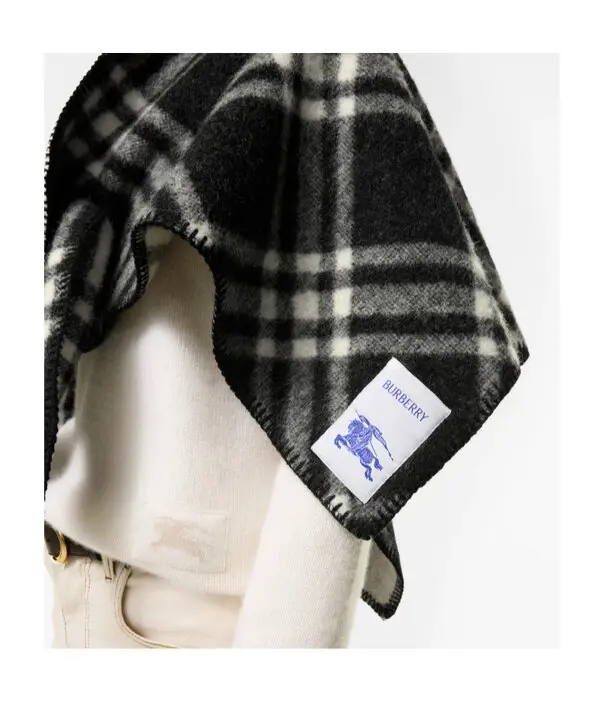 Burberry Checked Scarf Capelet