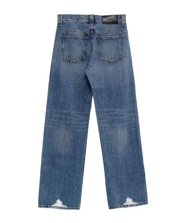 Khaite Logo Patch Straight Leg Jeans