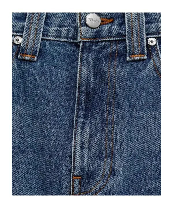 Khaite Logo Patch Straight Leg Jeans