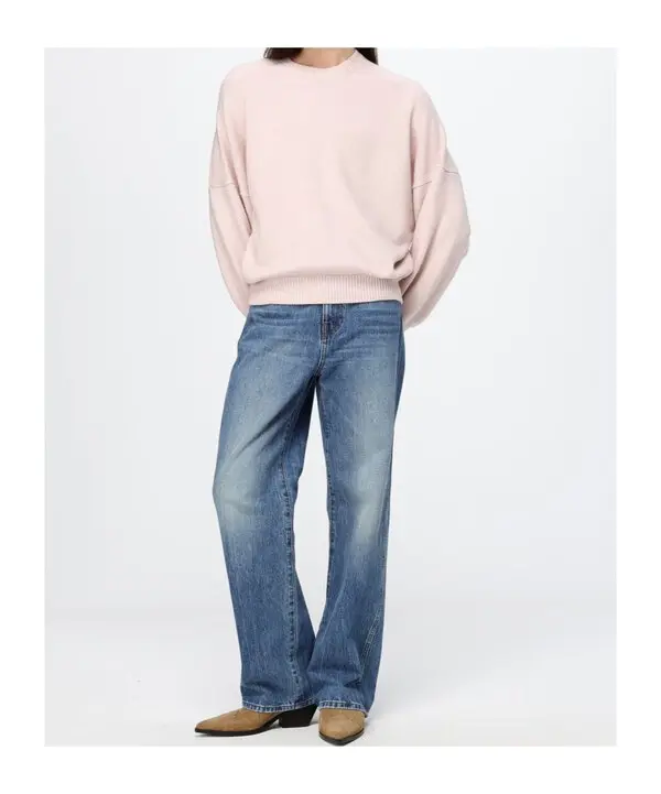 Khaite Logo Patch Straight Leg Jeans