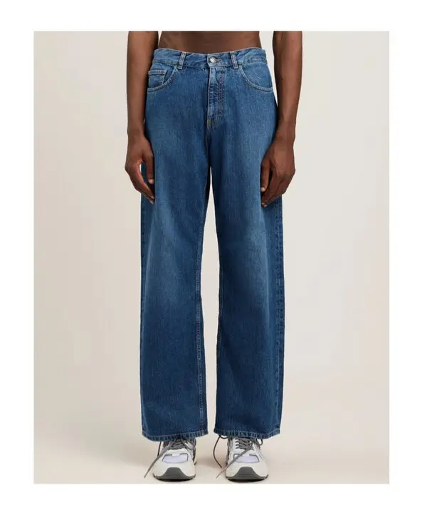 Palm Angels Logo Back Wide-leg Jeans