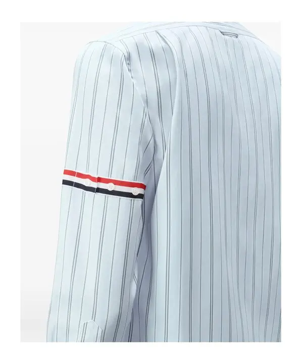 Thom Browne Madras Long-sleeved Striped Shirt