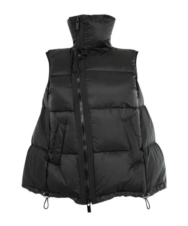 Sacai Zipped Puffer Vest - Black