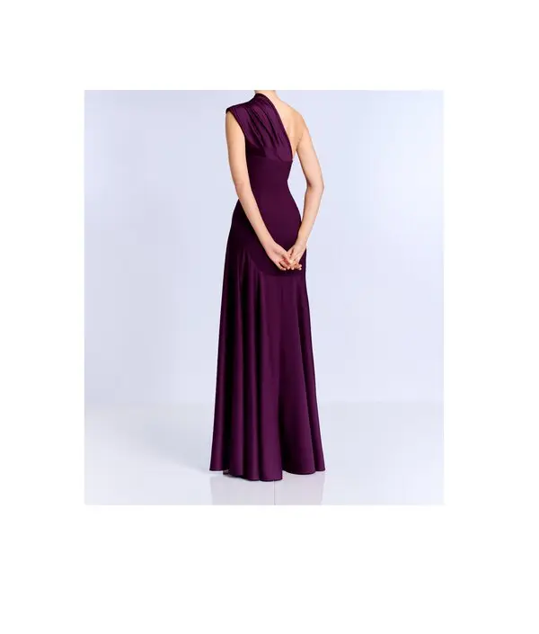Solace One-shoulder Draped Maxi Dress