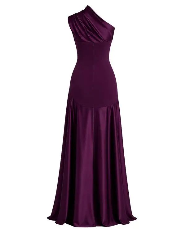 Solace One-shoulder Draped Maxi Dress