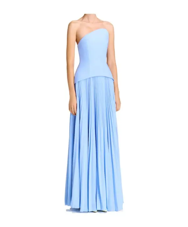 Solace Strapless Dress - Light Blue