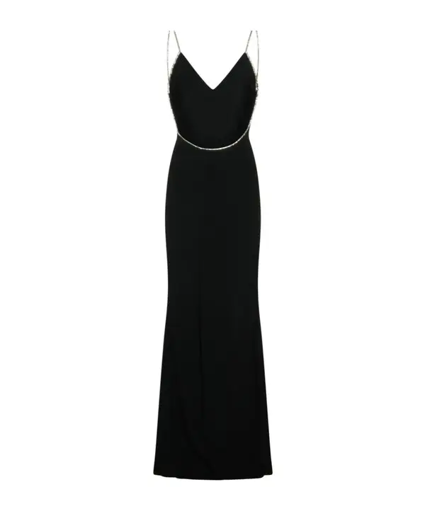 TOM FORD Embellished Strappy V-neck Gown