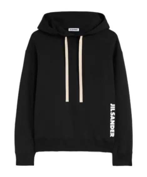 JIL SANDER Cotton Terry Hooded Sweatshirt