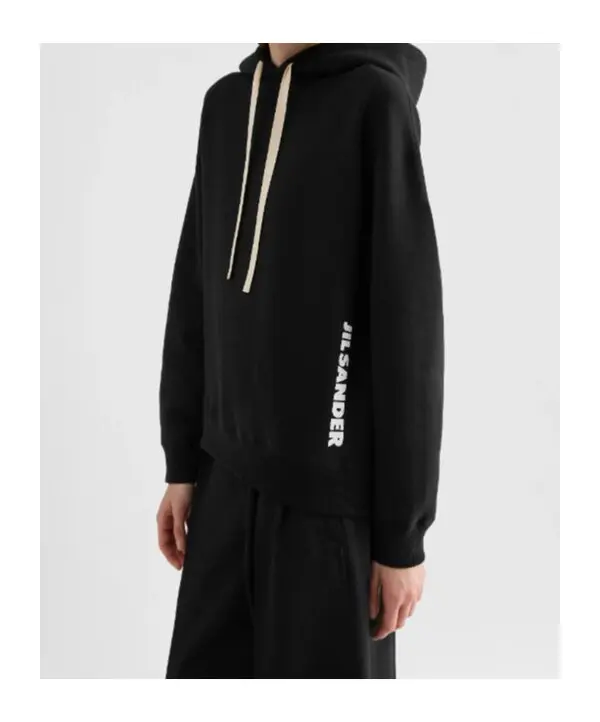 JIL SANDER Cotton Terry Hooded Sweatshirt