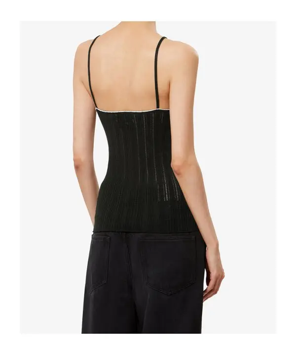 Isabel Marant Étoile V-neck Strappy Knit Pullover - Black